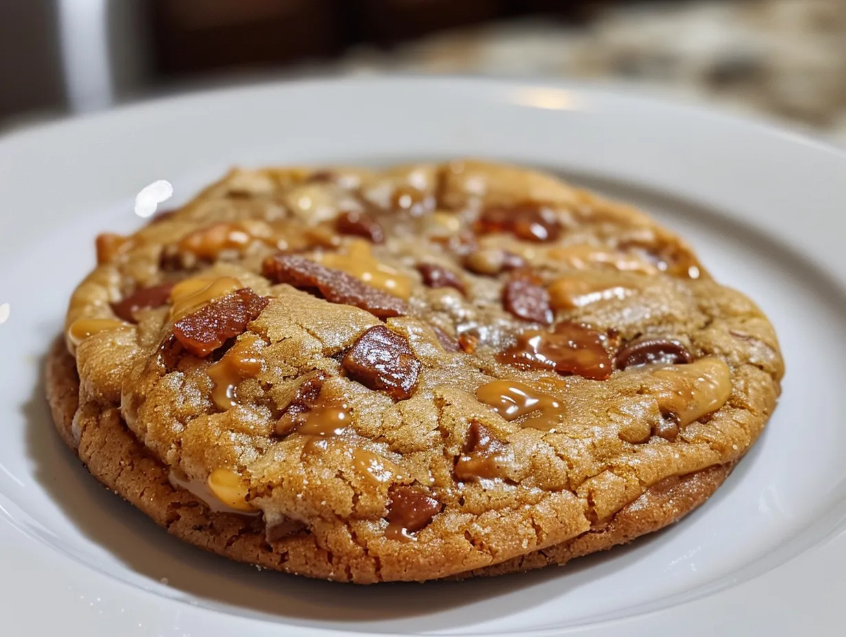Amazing Salted Caramel Toffee Cookies Recipe